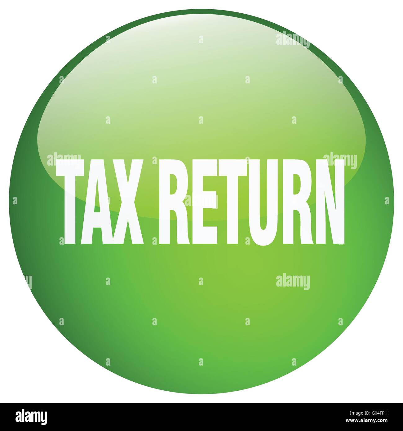tax return green round gel isolated push button Stock Vector Image ...
