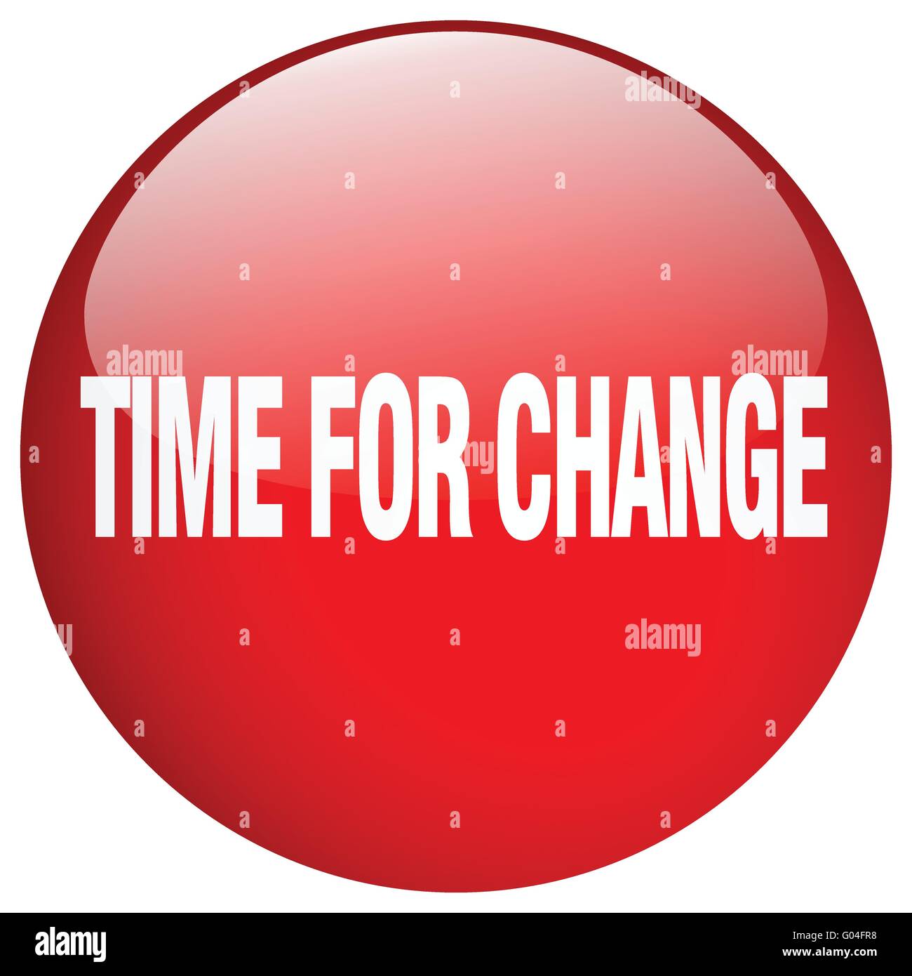 time for change red round gel isolated push button Stock Vector Image ...
