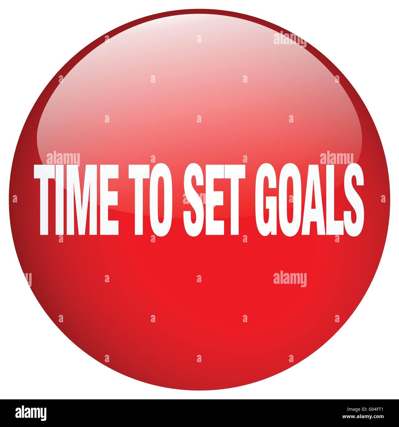 time to set goals red round gel isolated push button Stock Vector Image ...