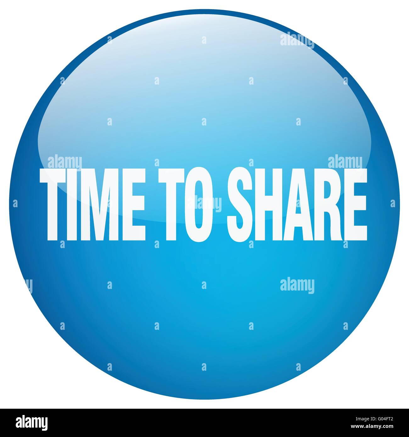 time to share blue round gel isolated push button Stock Vector Image ...