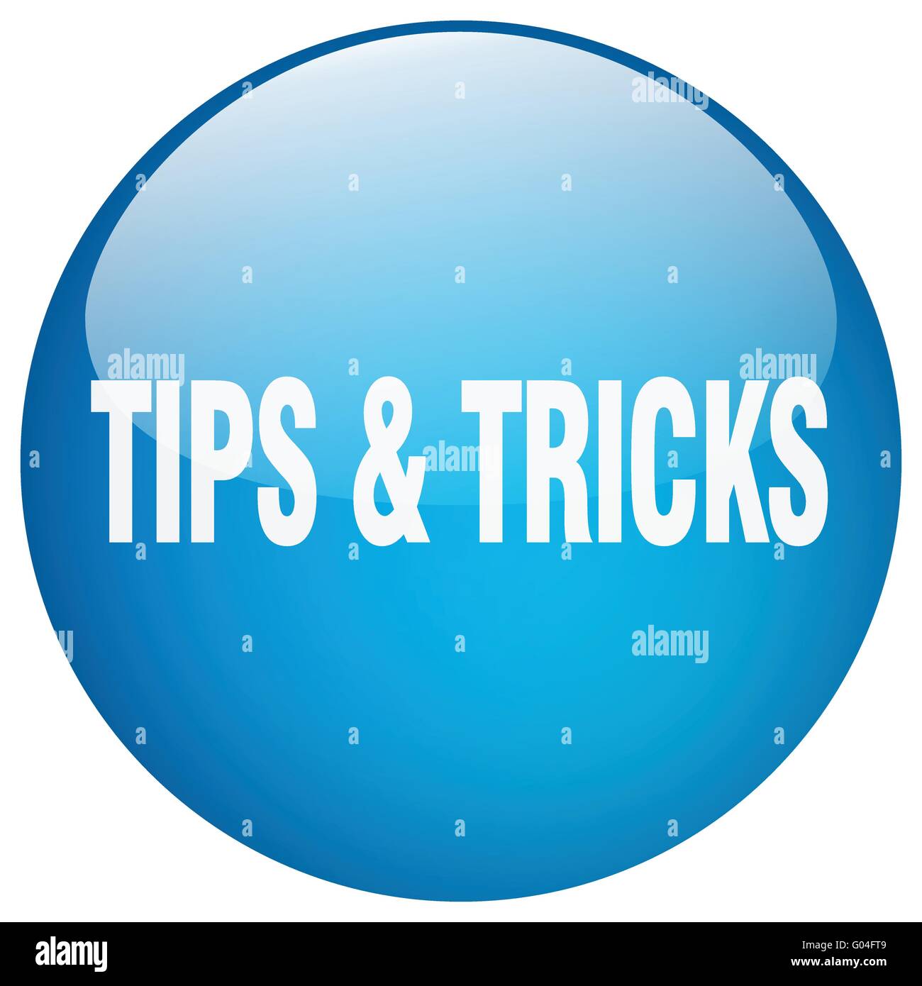 tips & tricks blue round gel isolated push button Stock Vector Image ...