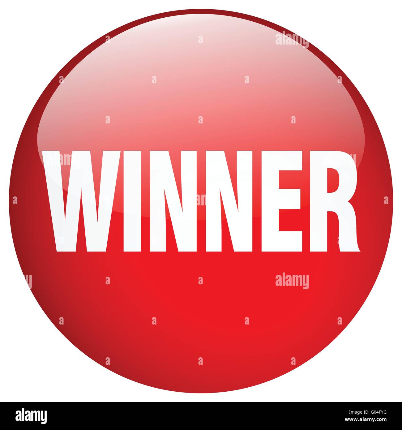 winner red round gel isolated push button Stock Vector Image & Art - Alamy
