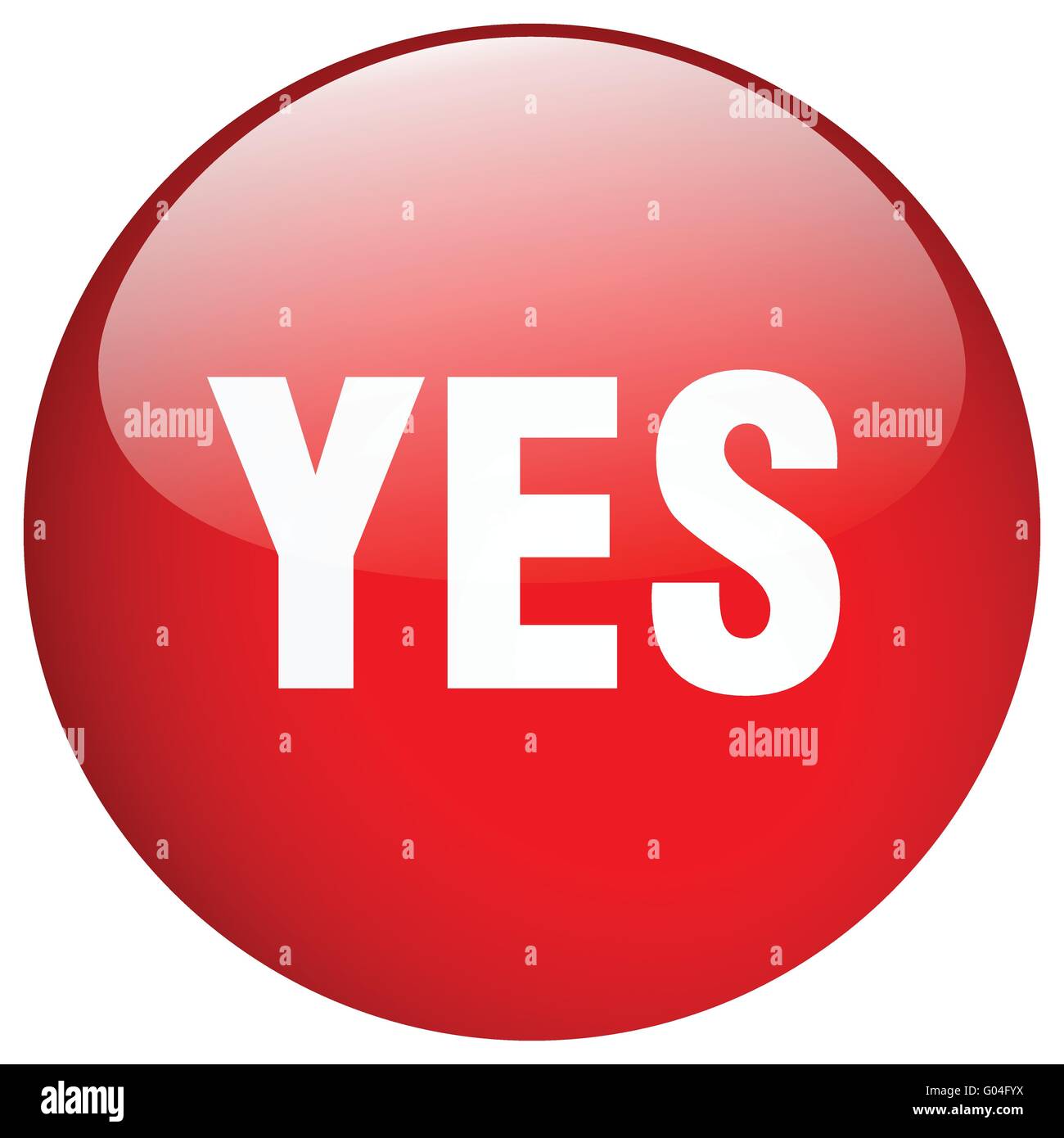 yes red round gel isolated push button Stock Vector Image & Art - Alamy