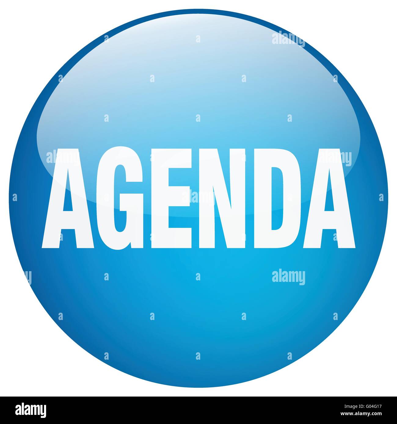 agenda blue round gel isolated push button Stock Vector Image & Art - Alamy