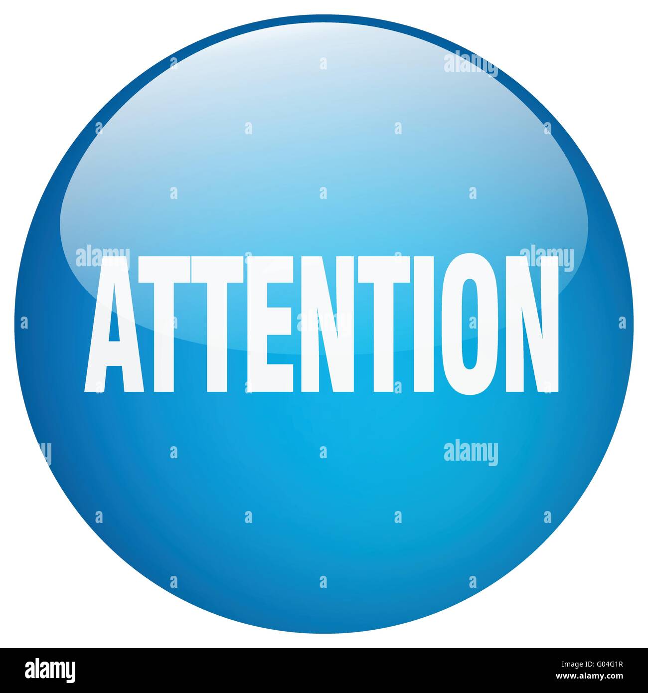 attention blue round gel isolated push button Stock Vector Image & Art ...