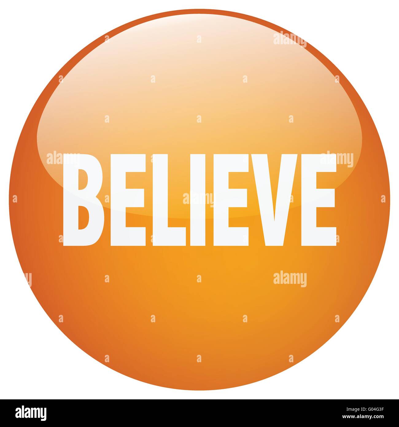 believe orange round gel isolated push button Stock Vector Image & Art ...