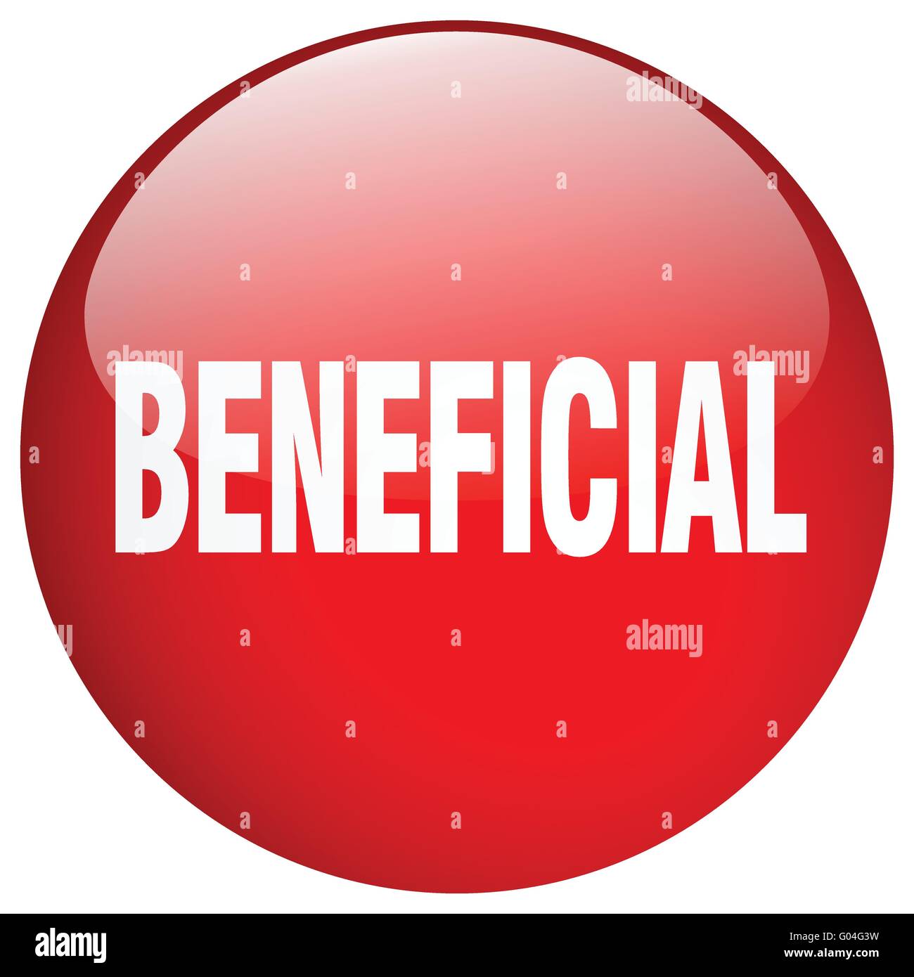 beneficial red round gel isolated push button Stock Vector Image & Art ...