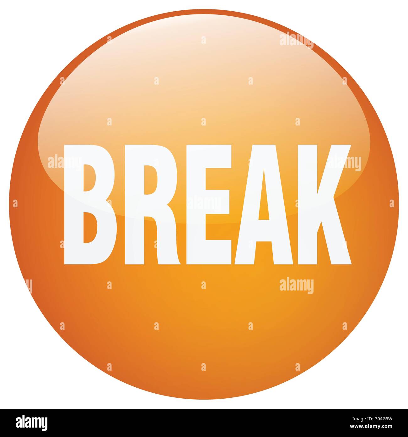 break orange round gel isolated push button Stock Vector Image & Art ...