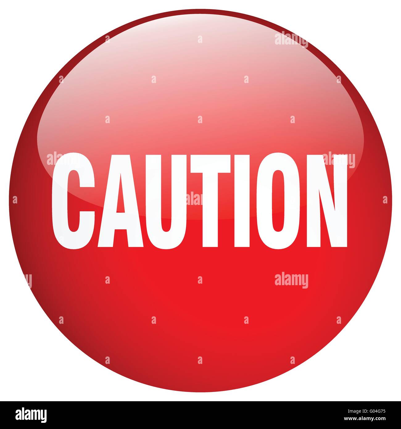 caution red round gel isolated push button Stock Vector Image & Art - Alamy