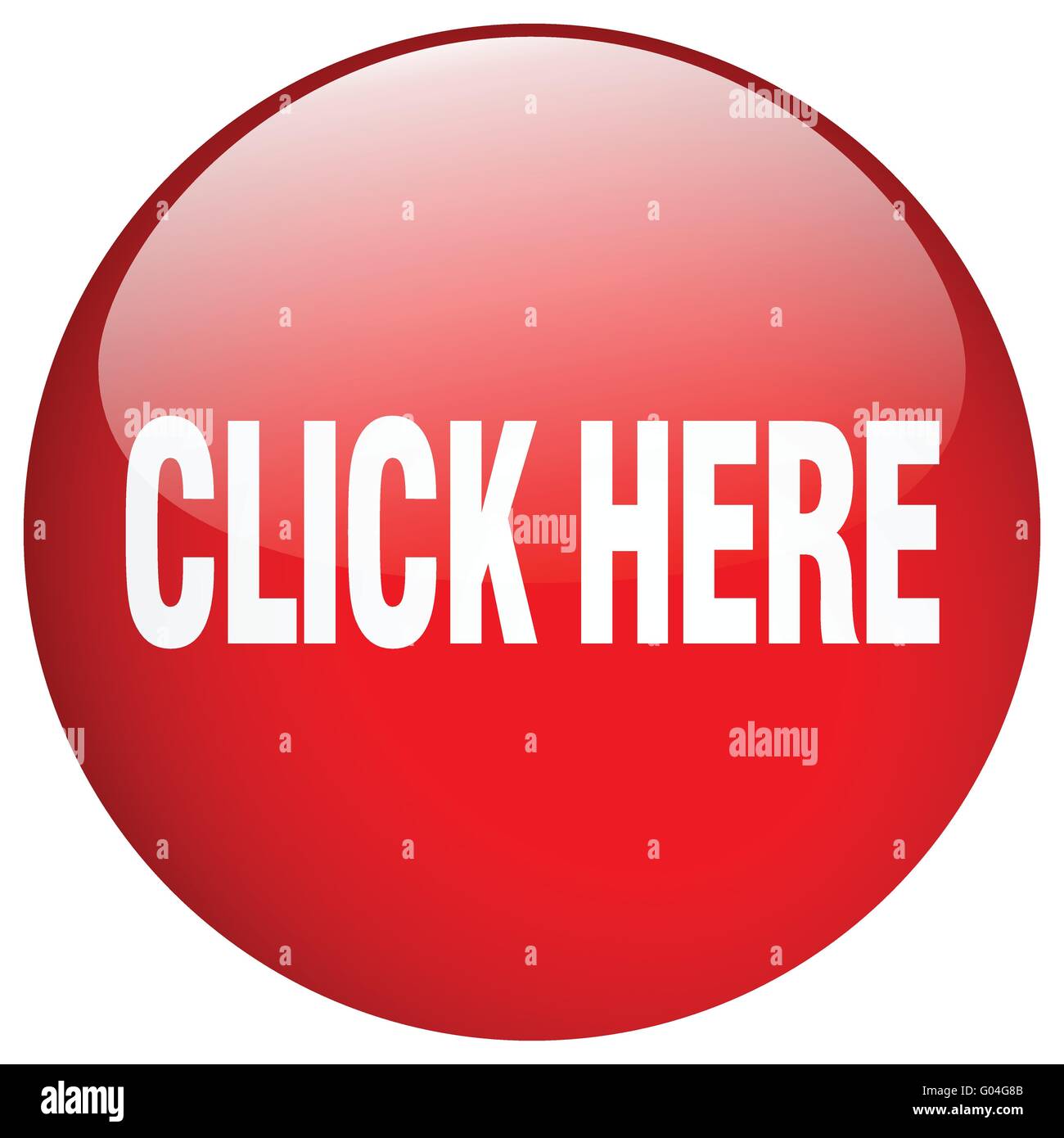 click here red round gel isolated push button Stock Vector Image & Art ...