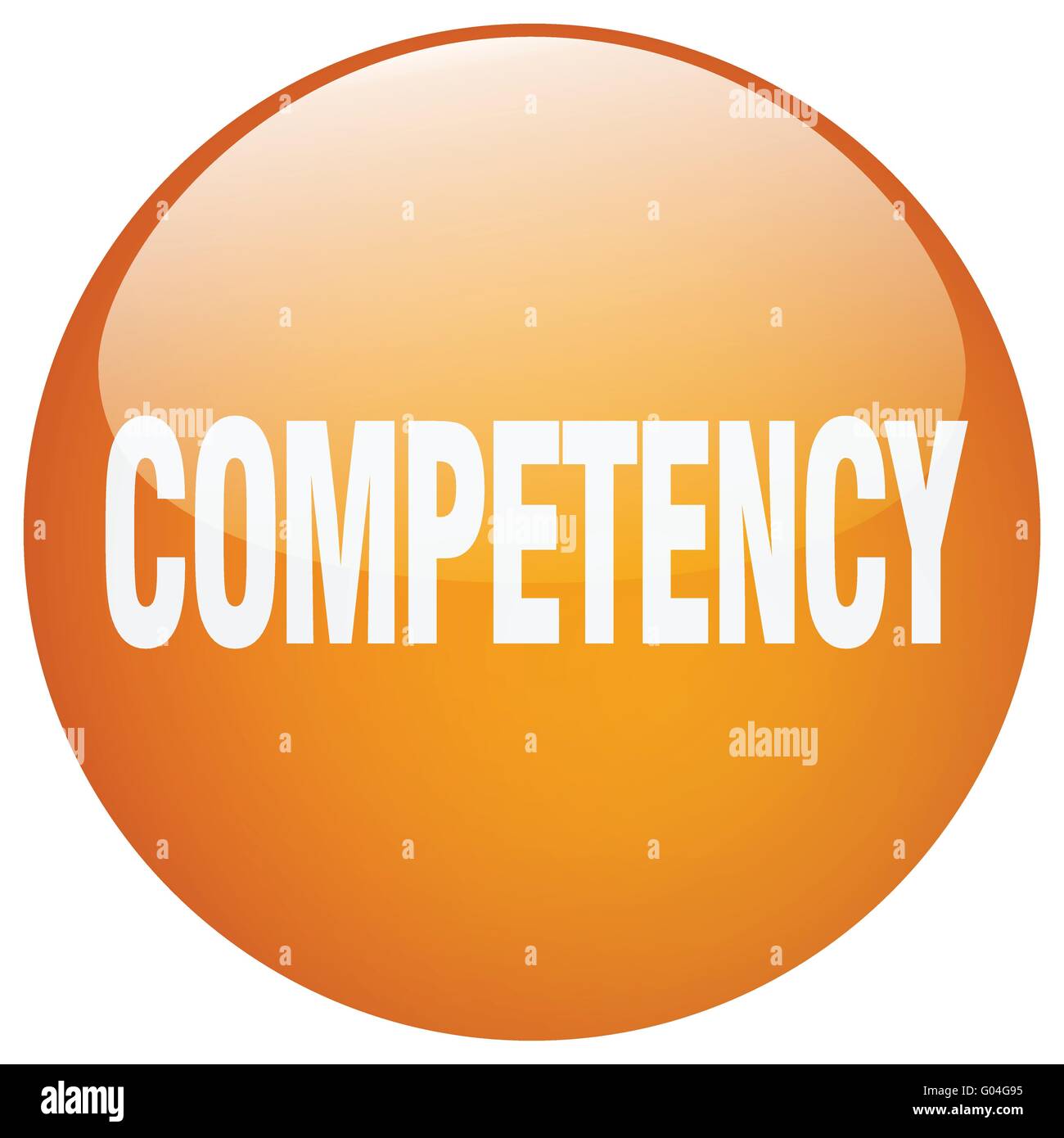 competency orange round gel isolated push button Stock Vector Image ...