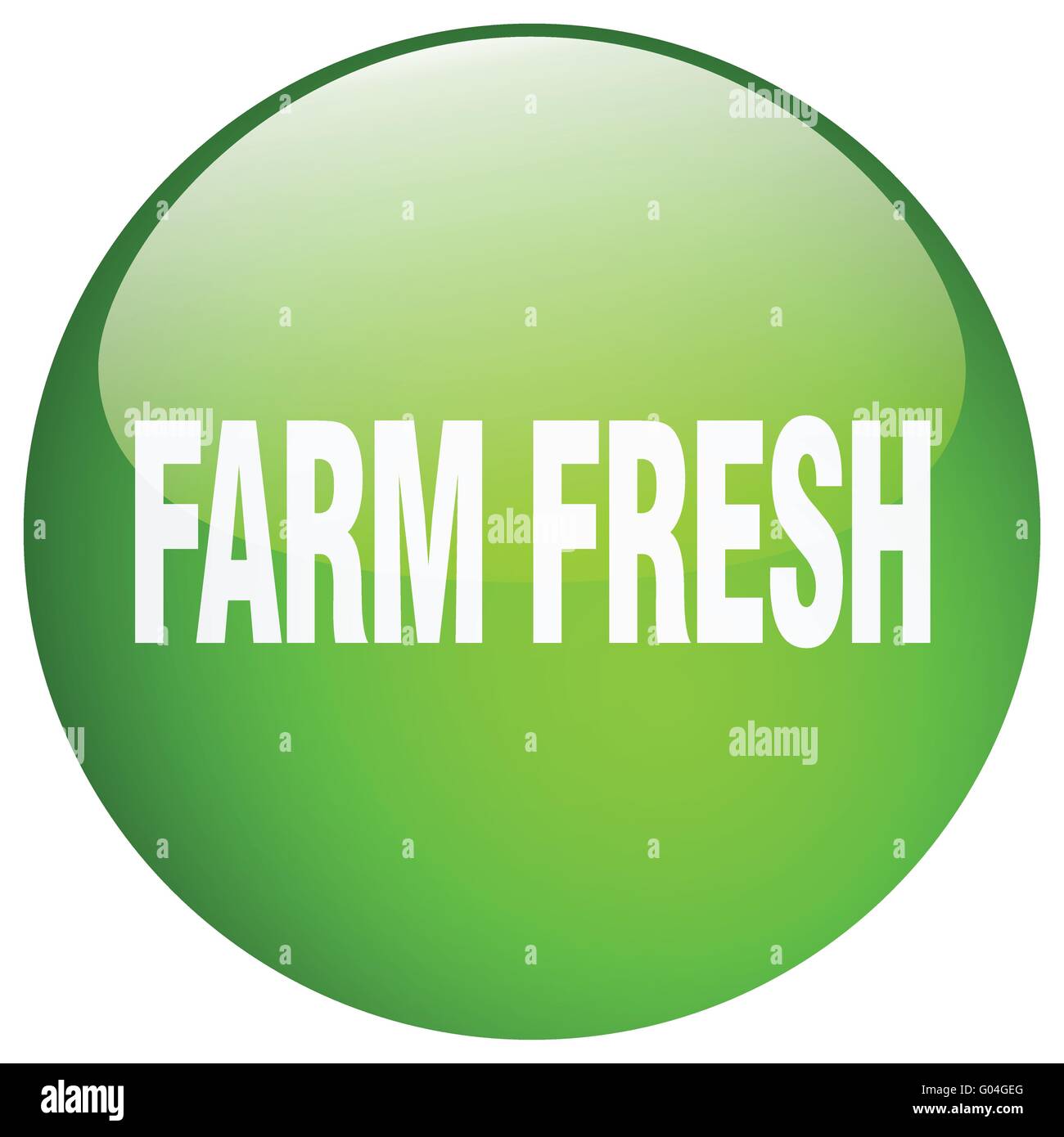 farm fresh green round gel isolated push button Stock Vector Image ...