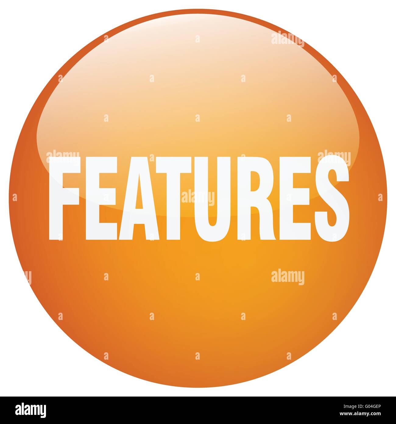 features orange round gel isolated push button Stock Vector Image & Art ...