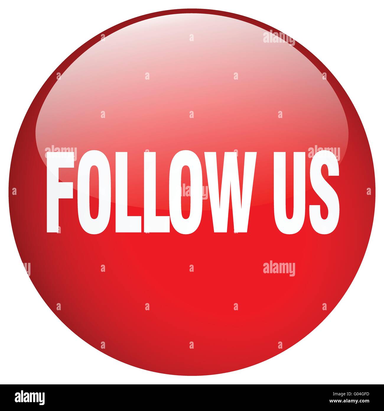 follow us red round gel isolated push button Stock Vector Image & Art ...