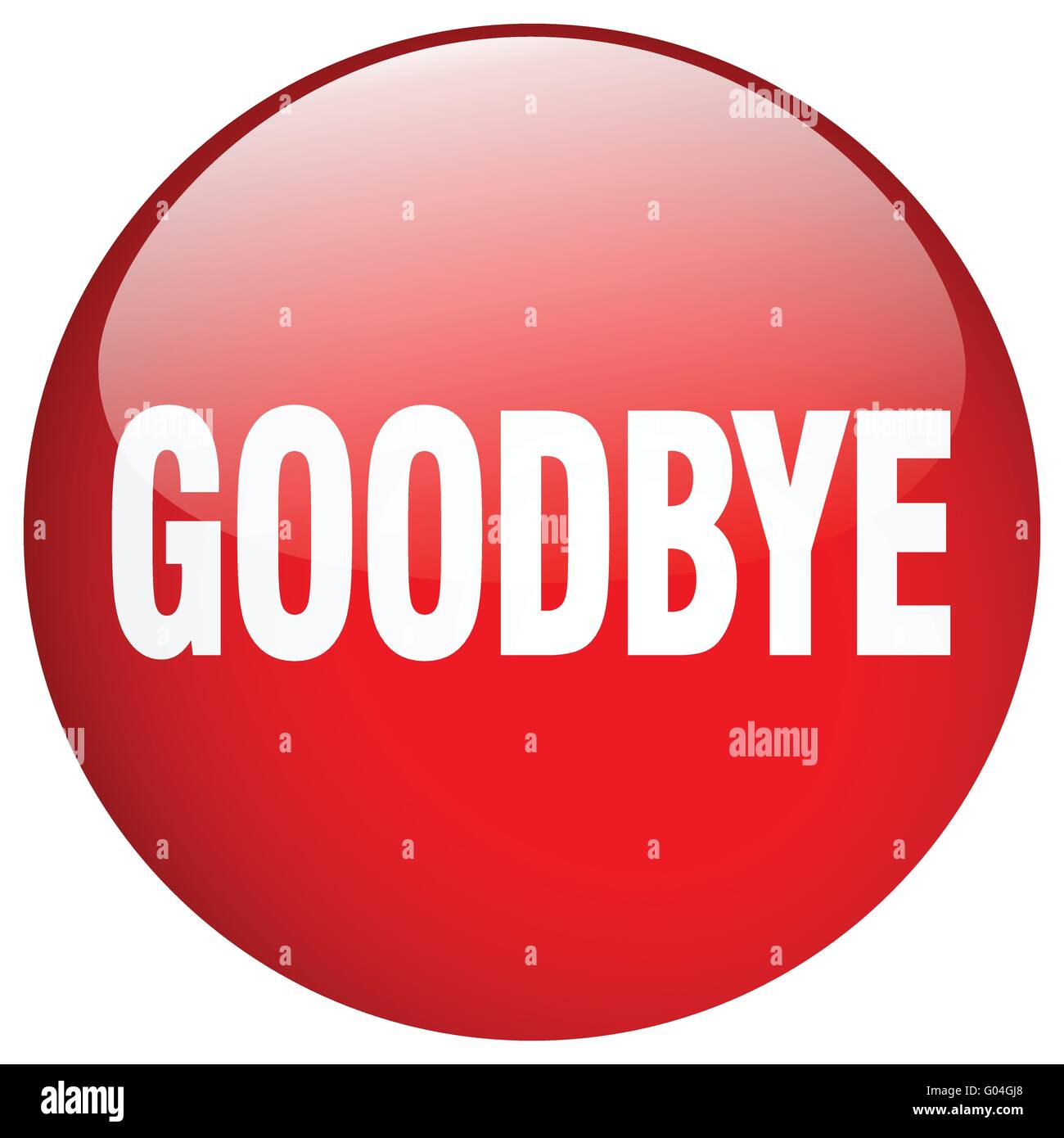 goodbye red round gel isolated push button Stock Vector Image & Art - Alamy
