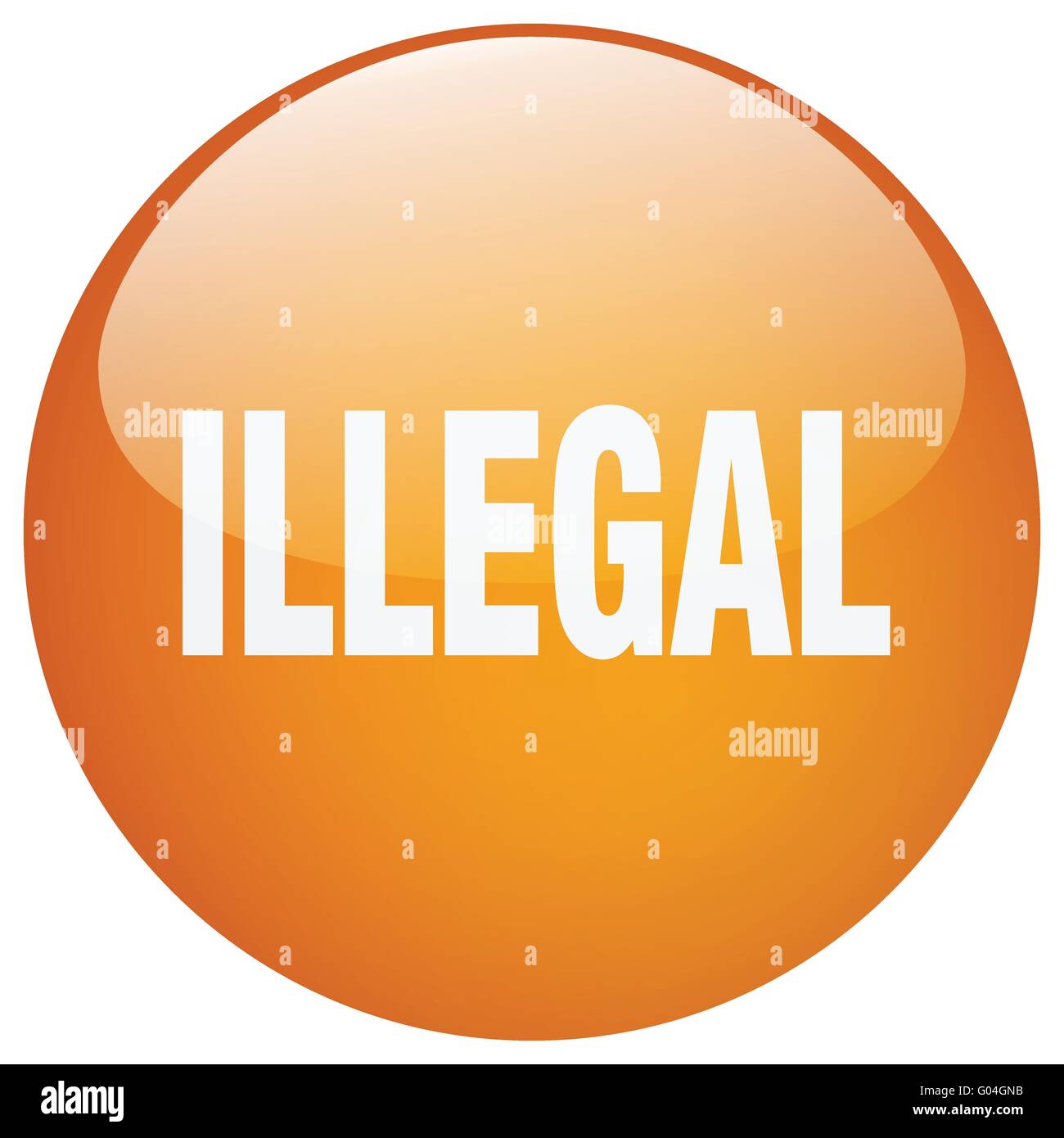 illegal orange round gel isolated push button Stock Vector Image & Art ...