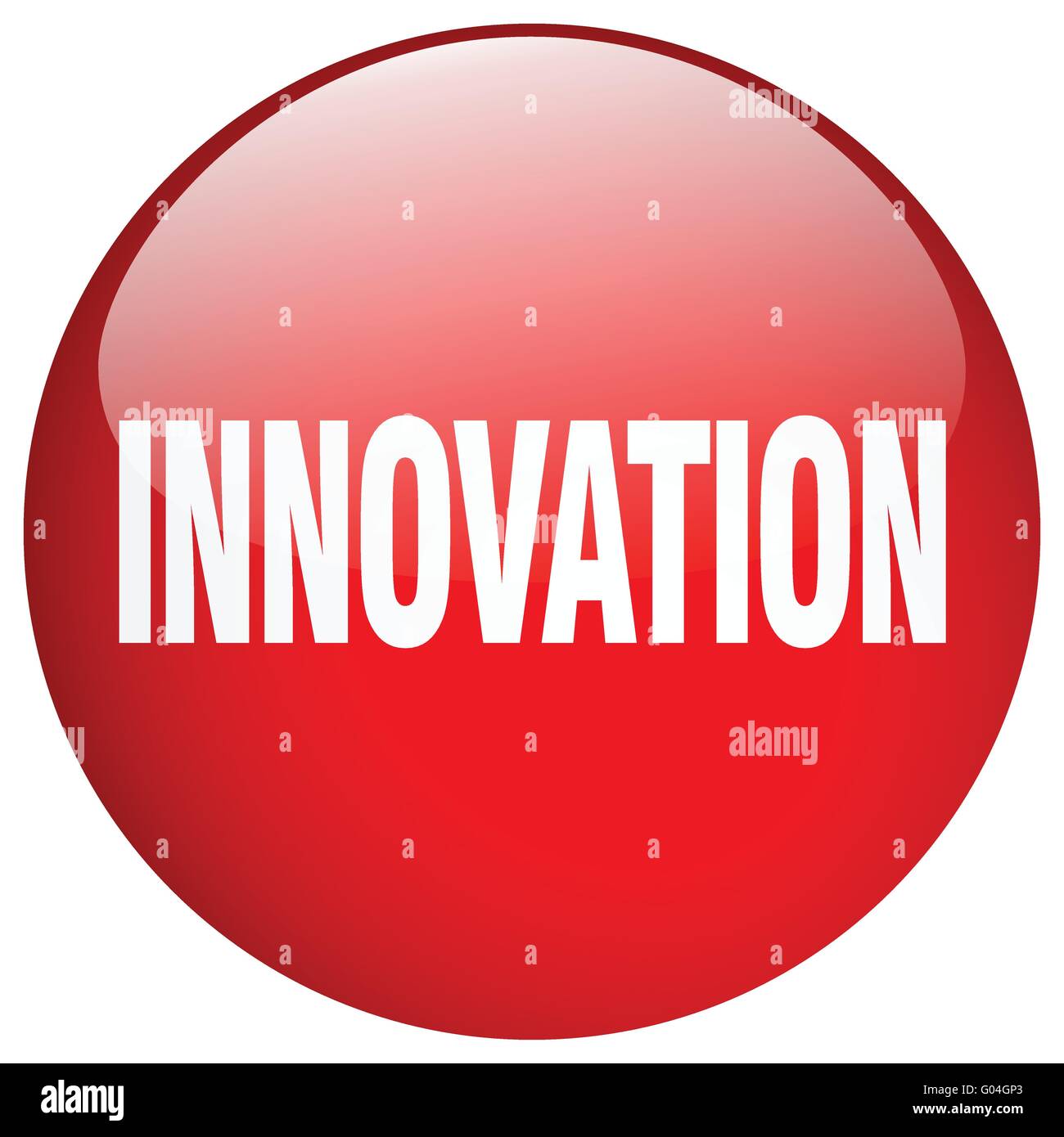 innovation red round gel isolated push button Stock Vector Image & Art - Alamy