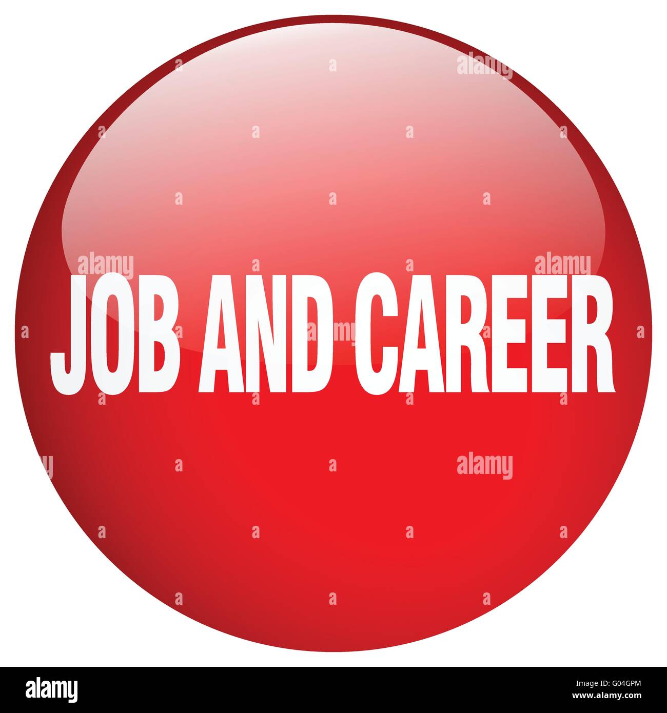 job and career red round gel isolated push button Stock Vector Image ...