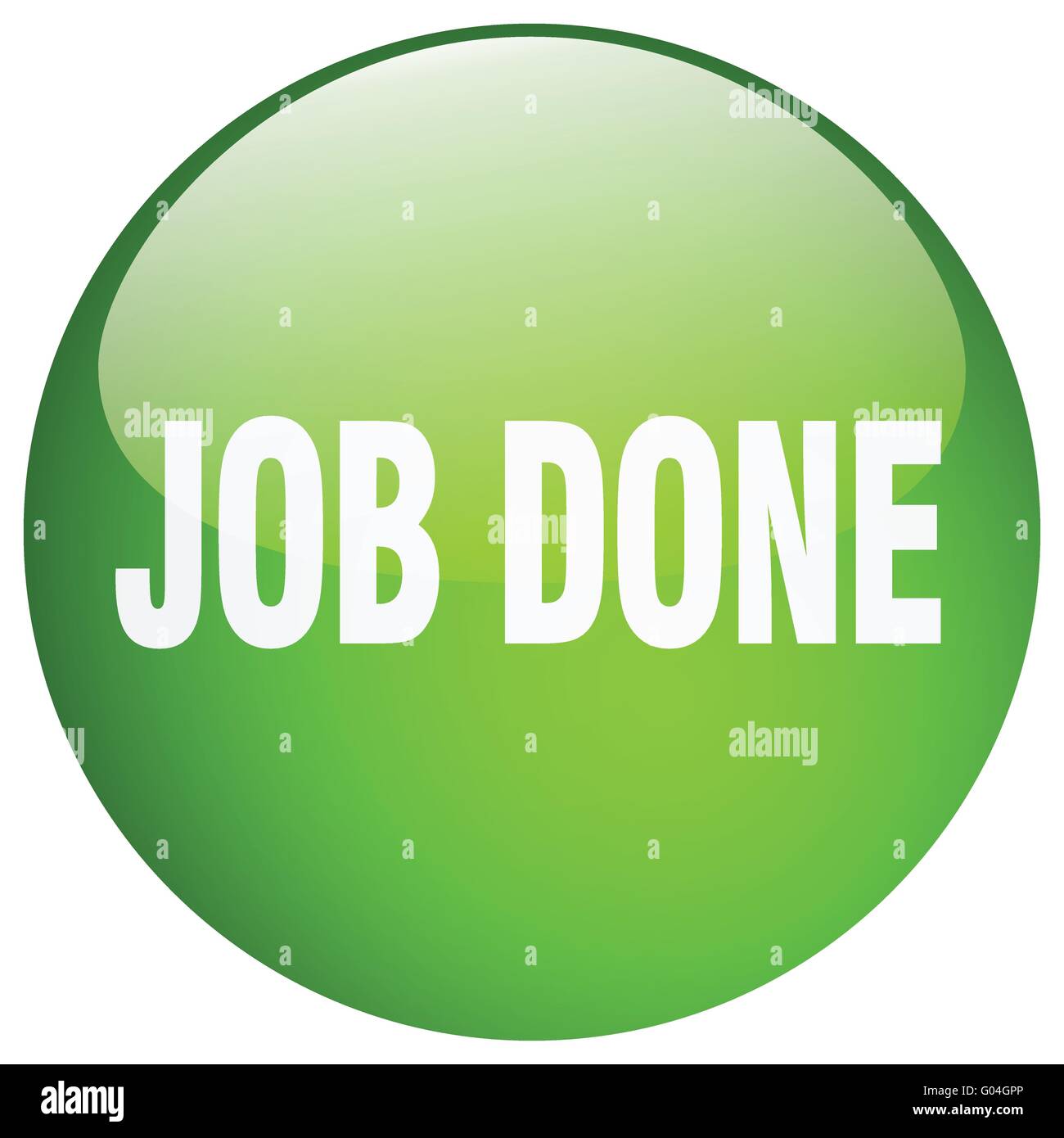 job done green round gel isolated push button Stock Vector Image & Art ...