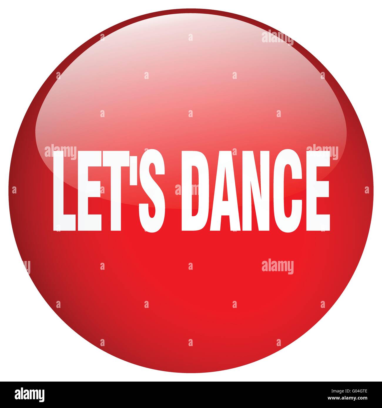 let's dance red round gel isolated push button Stock Vector Image & Art ...