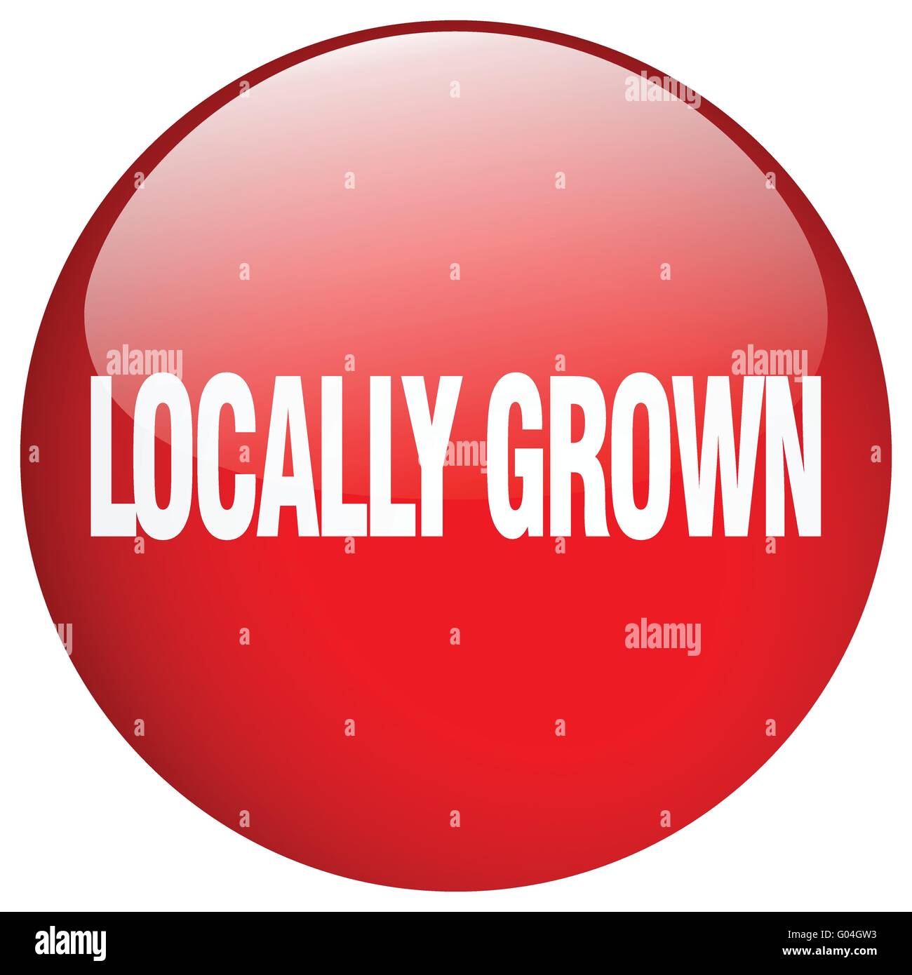 locally grown red round gel isolated push button Stock Vector Image & Art - Alamy