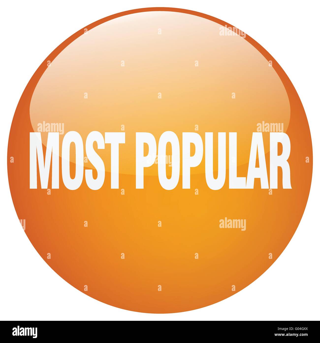 most popular orange round gel isolated push button Stock Vector Image ...