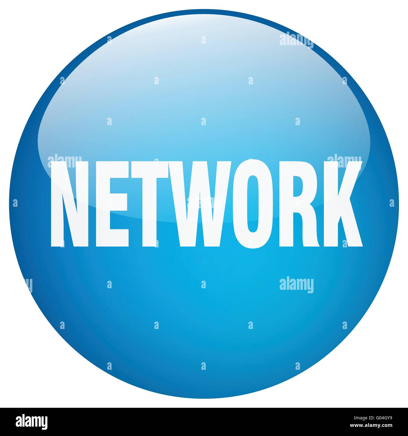 network blue round gel isolated push button Stock Vector Image & Art ...