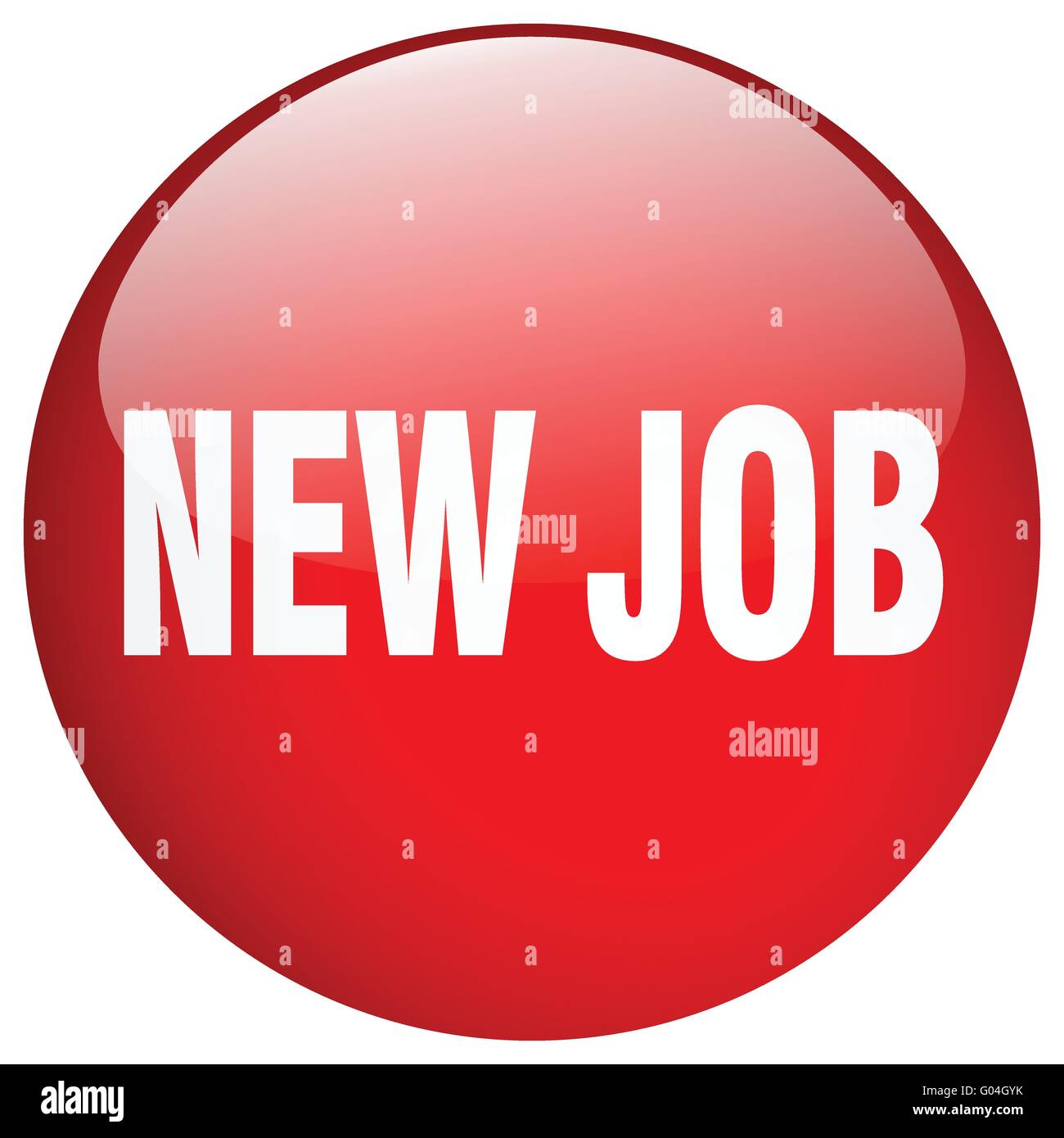 new job red round gel isolated push button Stock Vector Image & Art - Alamy
