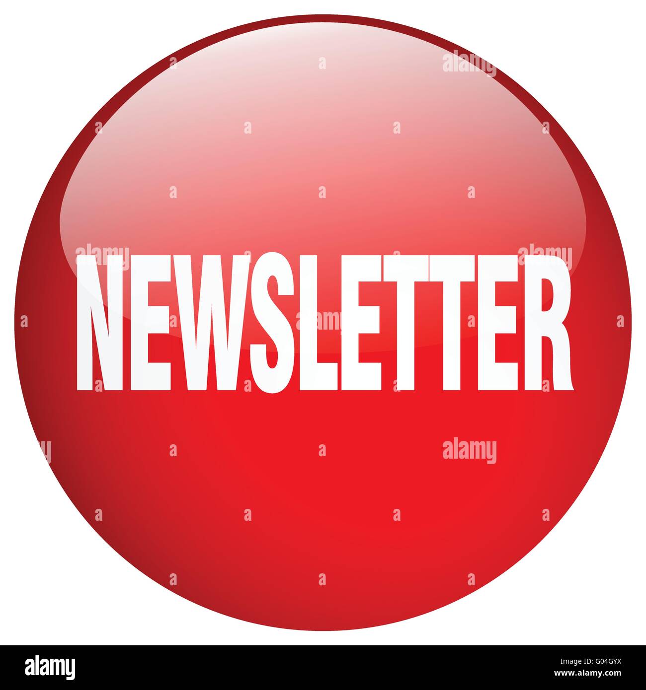 newsletter red round gel isolated push button Stock Vector Image & Art ...