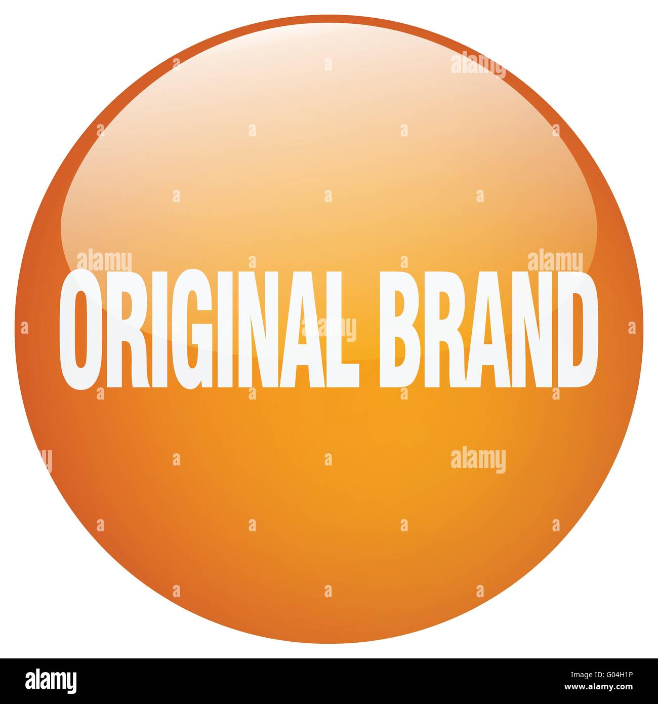 original brand orange round gel isolated push button Stock Vector Image ...