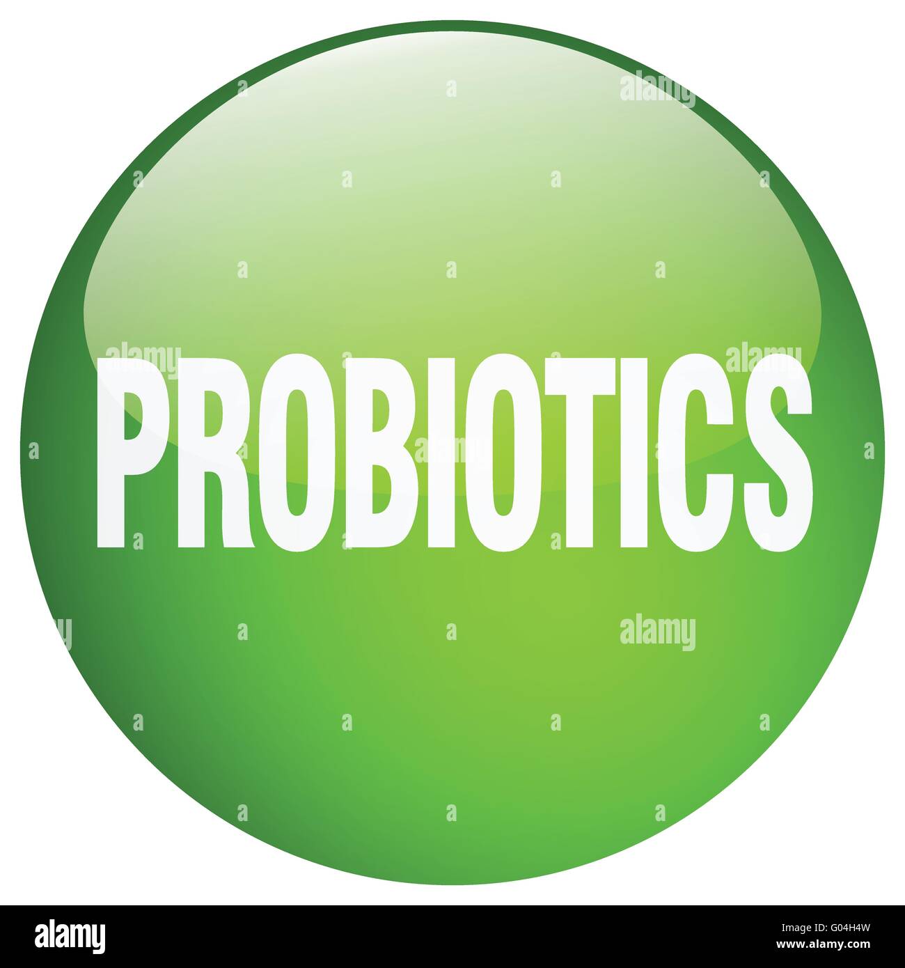 probiotics green round gel isolated push button Stock Vector Image ...
