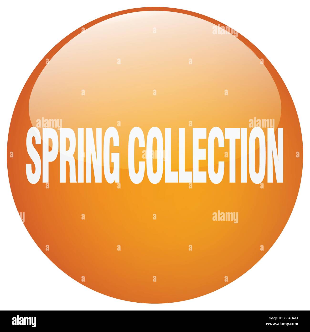 spring collection orange round gel isolated push button Stock Vector ...