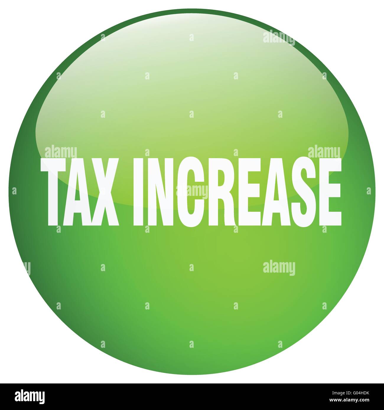 tax increase green round gel isolated push button Stock Vector Image ...