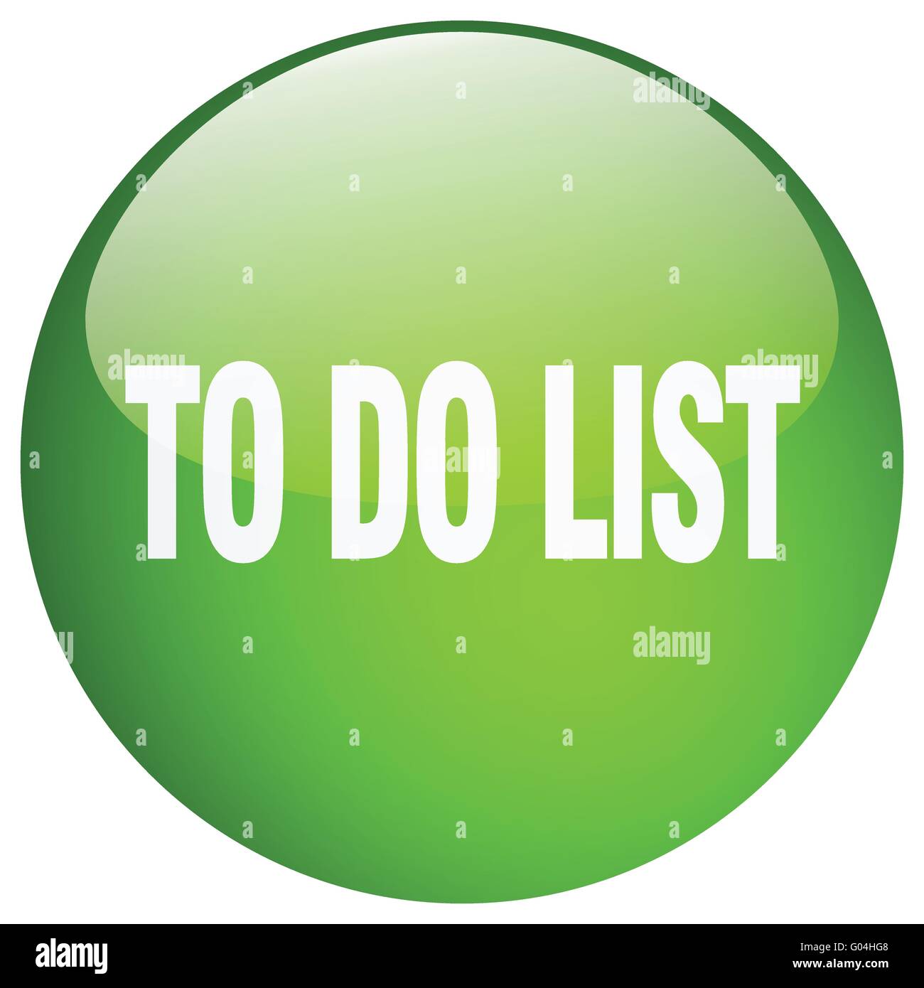 to do list green round gel isolated push button Stock Vector Image ...