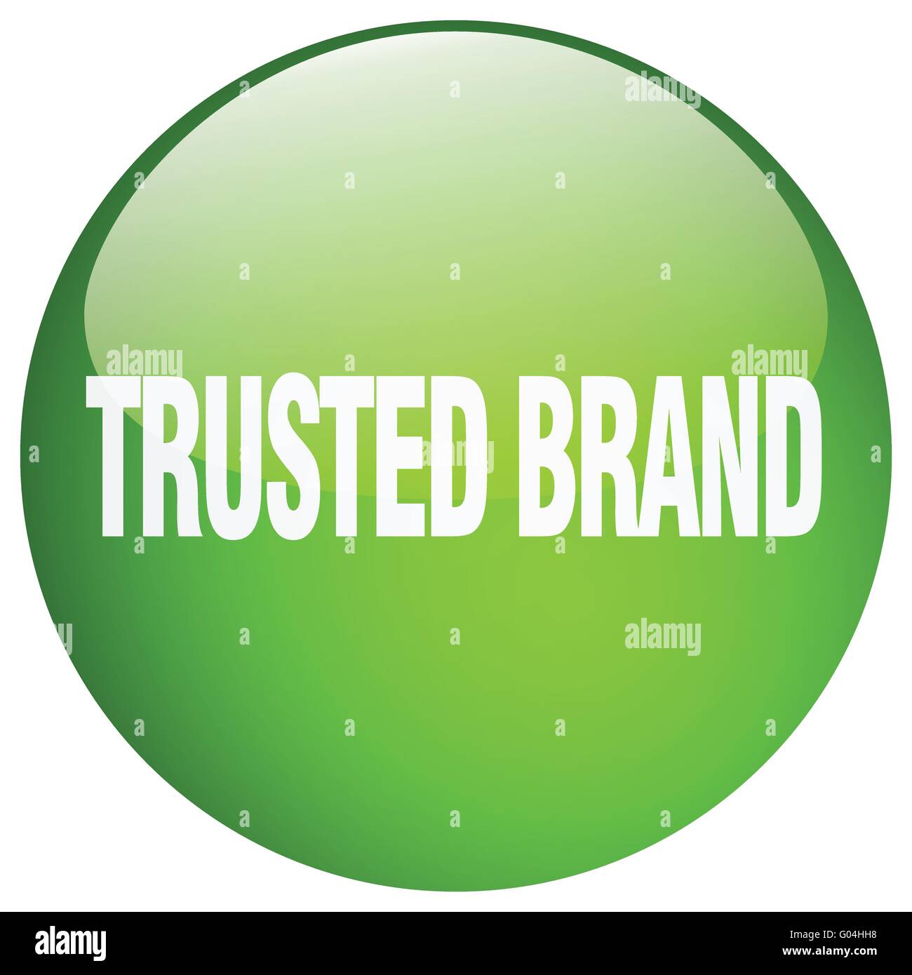 trusted brand green round gel isolated push button Stock Vector Image ...