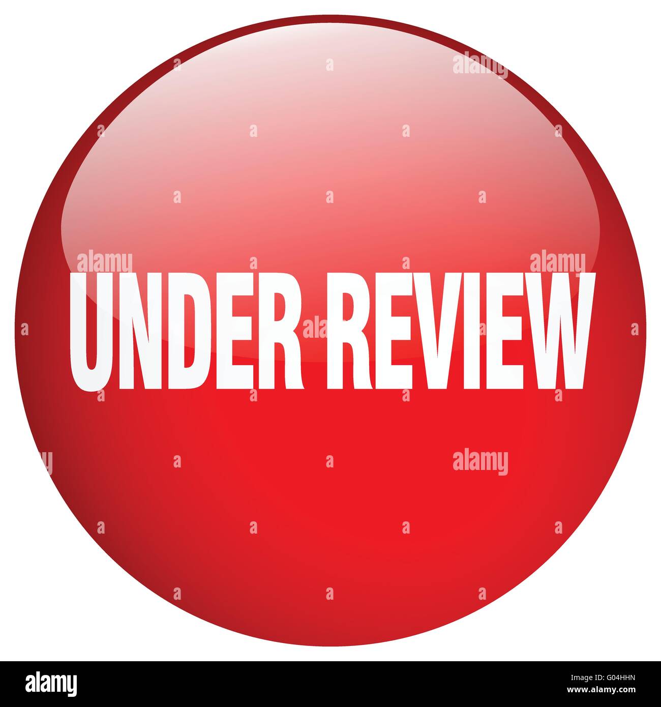 under review red round gel isolated push button Stock Vector Image ...