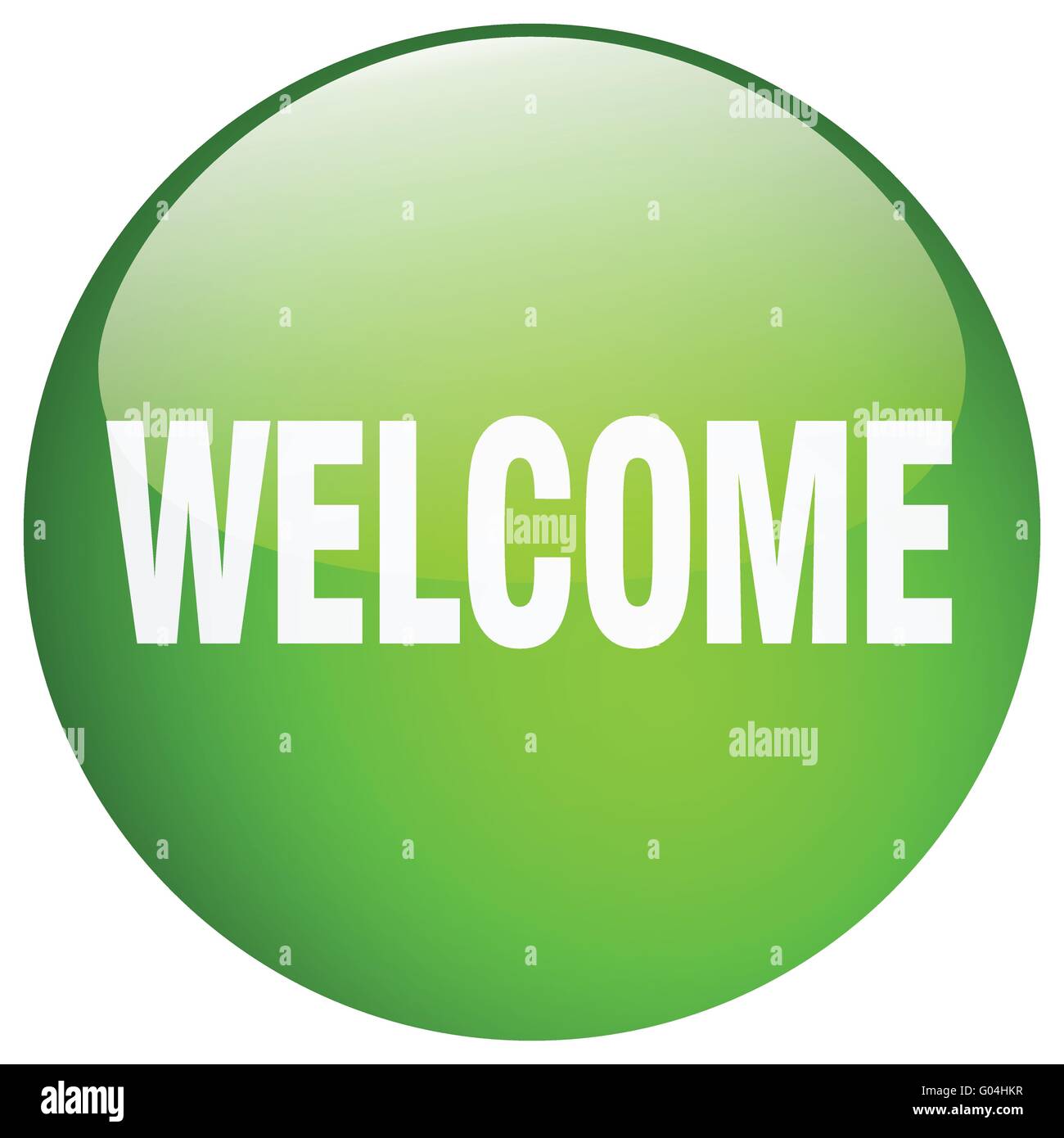 welcome green round gel isolated push button Stock Vector Image & Art ...