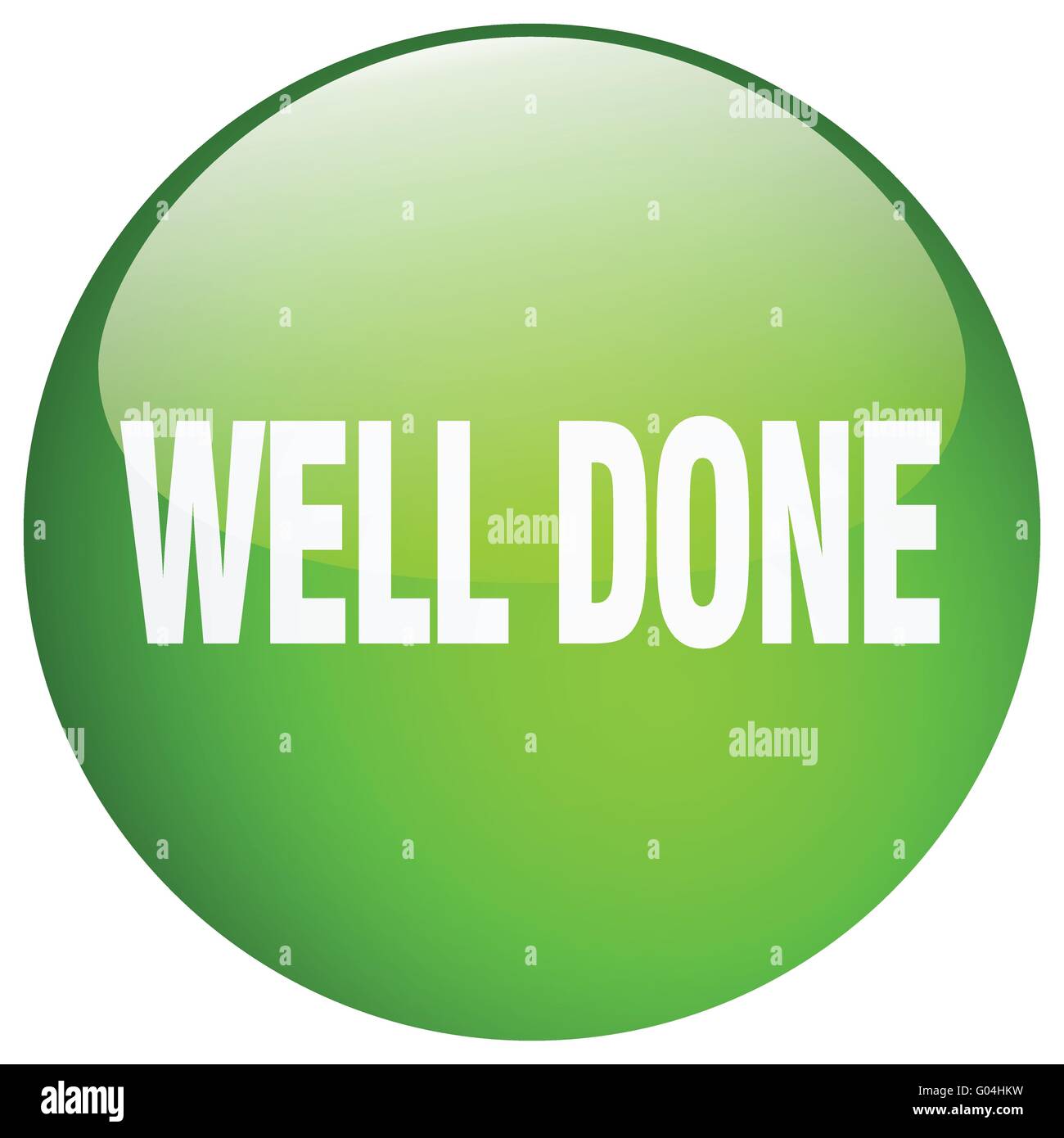 well done green round gel isolated push button Stock Vector Image & Art ...