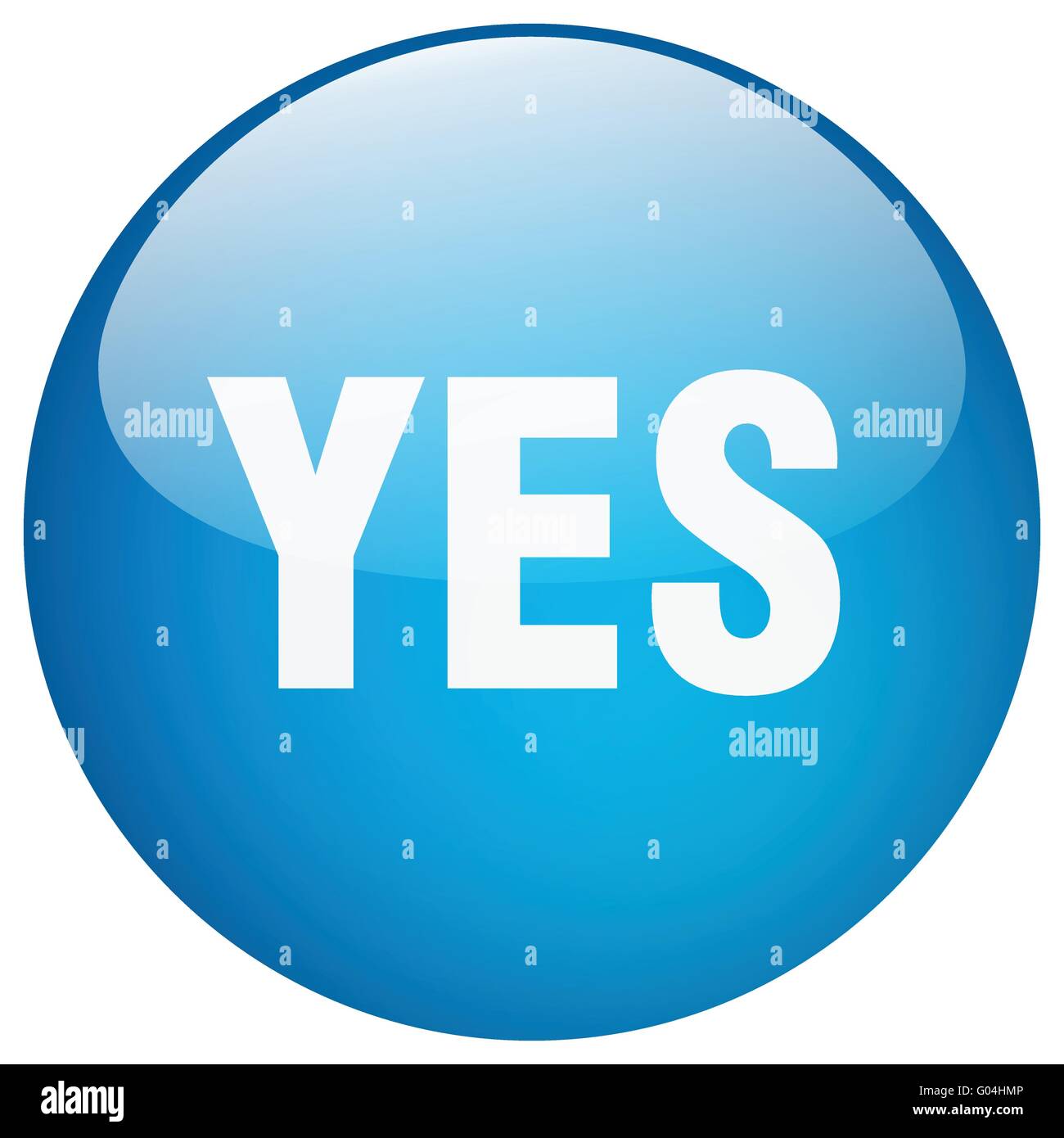 yes blue round gel isolated push button Stock Vector Image & Art - Alamy