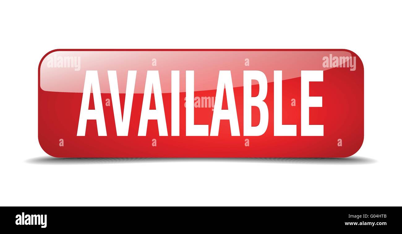 available red square 3d realistic isolated web button Stock Vector ...