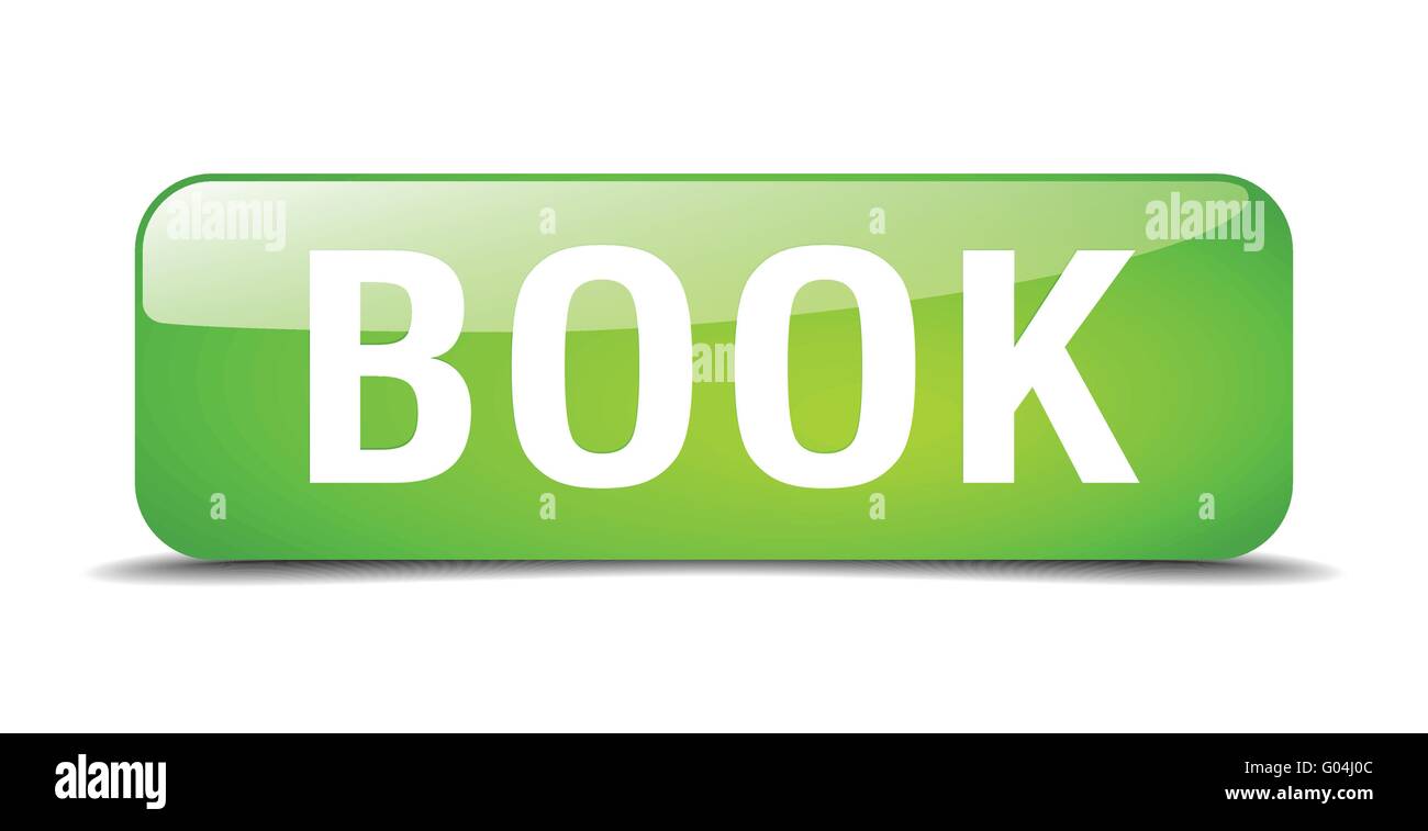 book green square 3d realistic isolated web button Stock Vector Image ...