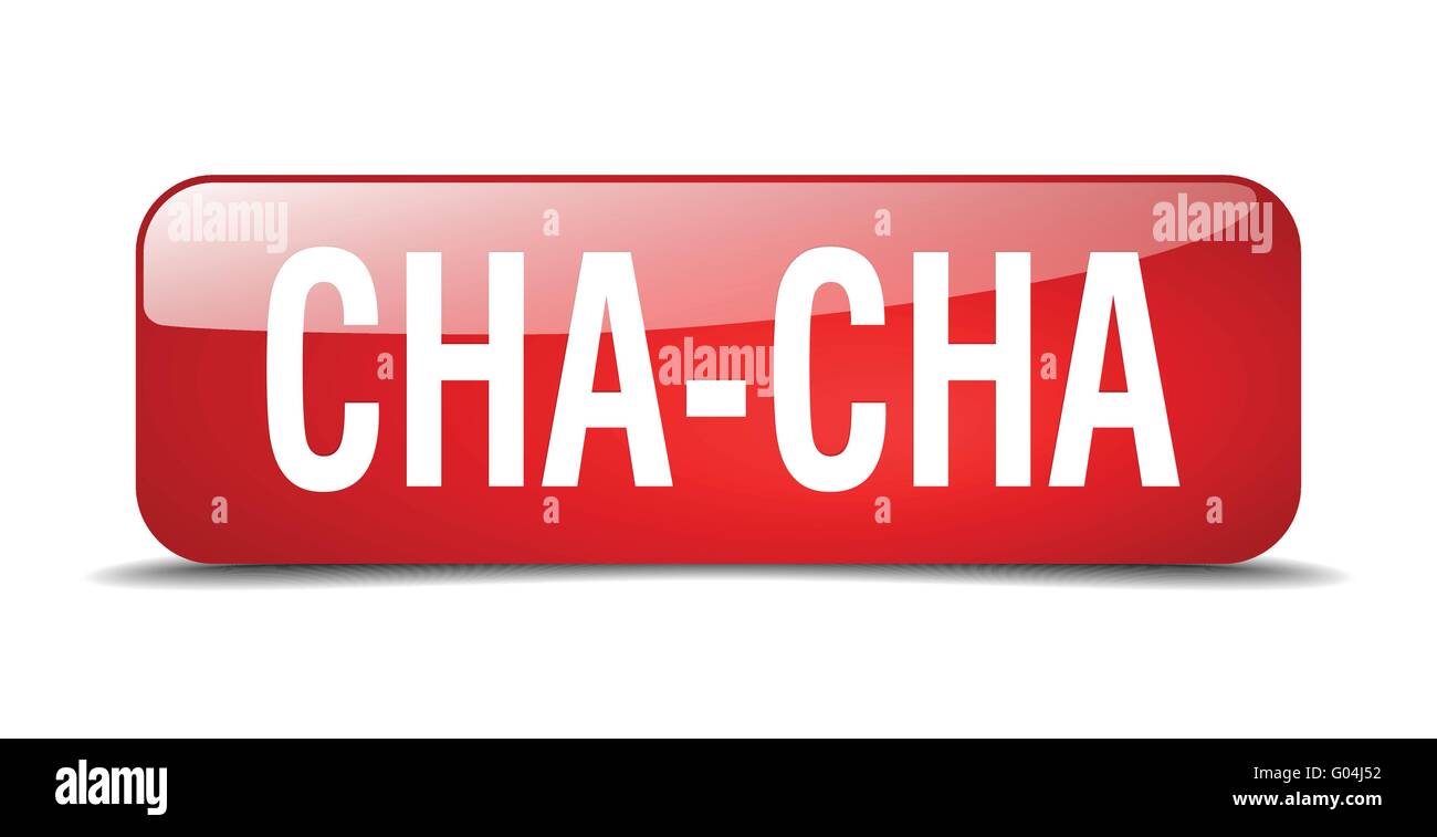 cha-cha red square 3d realistic isolated web button Stock Vector Image ...