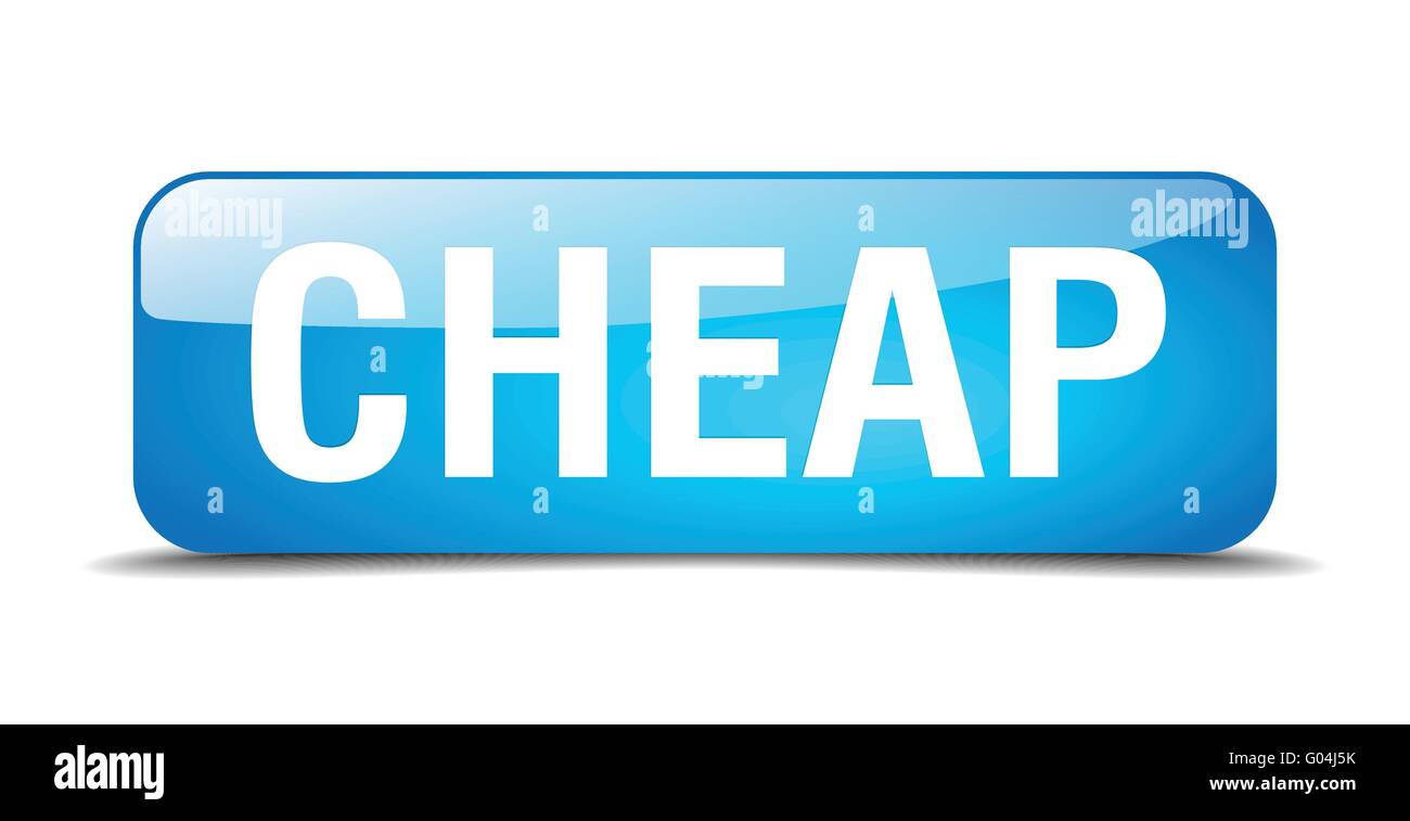 cheap blue square 3d realistic isolated web button Stock Vector Image ...