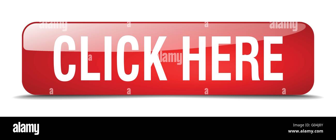 click here red square 3d realistic isolated web button Stock Vector ...