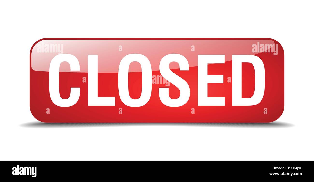 closed red square 3d realistic isolated web button Stock Vector Image ...