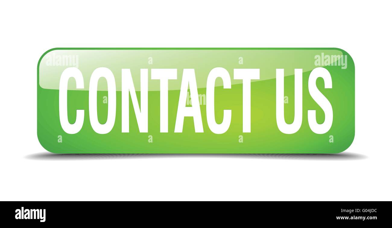 contact us green square 3d realistic isolated web button Stock Vector Image & Art - Alamy