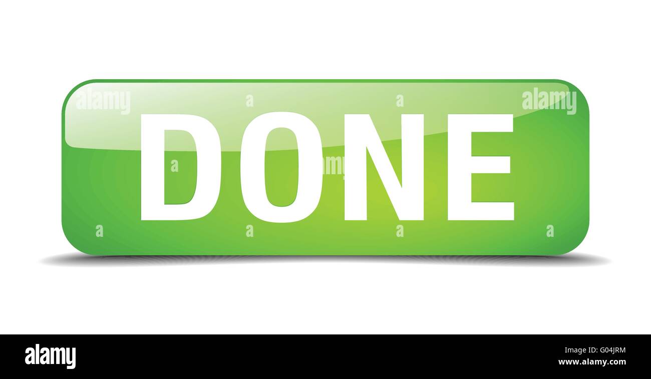 done green square 3d realistic isolated web button Stock Vector Image ...
