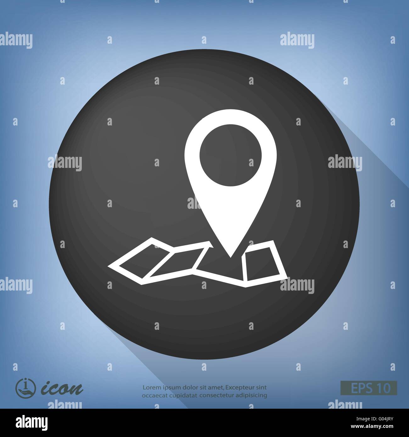 Pin on the map. Vector icon Stock Vector Image & Art - Alamy