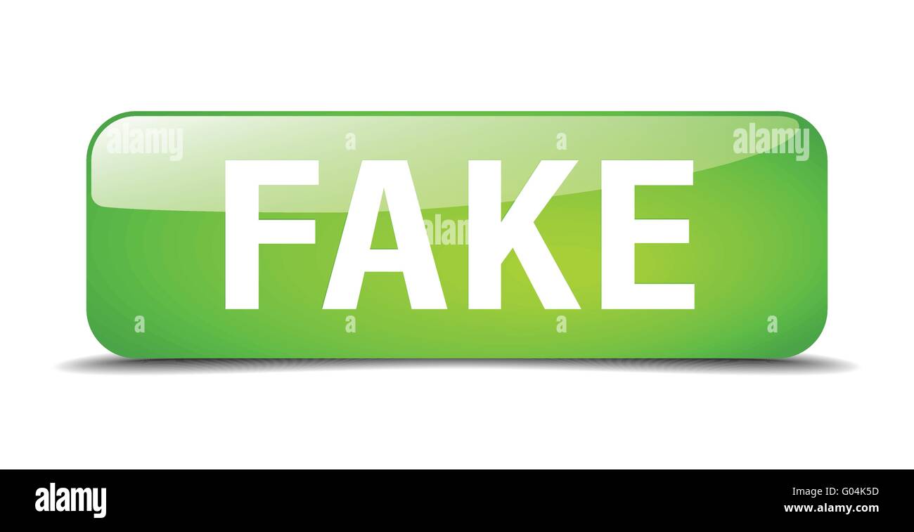 fake green square 3d realistic isolated web button Stock Vector Image ...