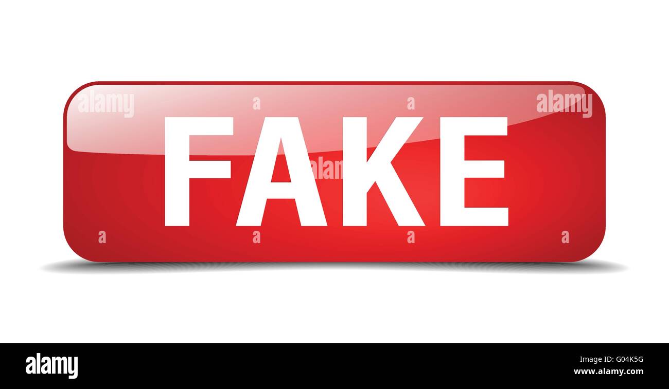 fake red square 3d realistic isolated web button Stock Vector Image ...